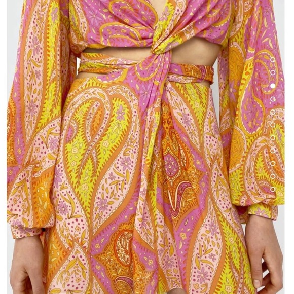 Zara | Dresses | Zara Cutout Balloon Sleeve Dress S | Poshmark